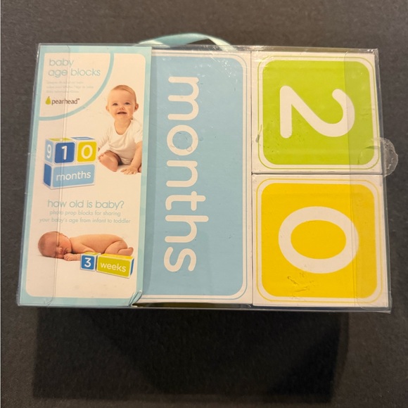 Pearhead | Other | Pearhead Baby Age Milestone Keepsake Blocks Blue ...